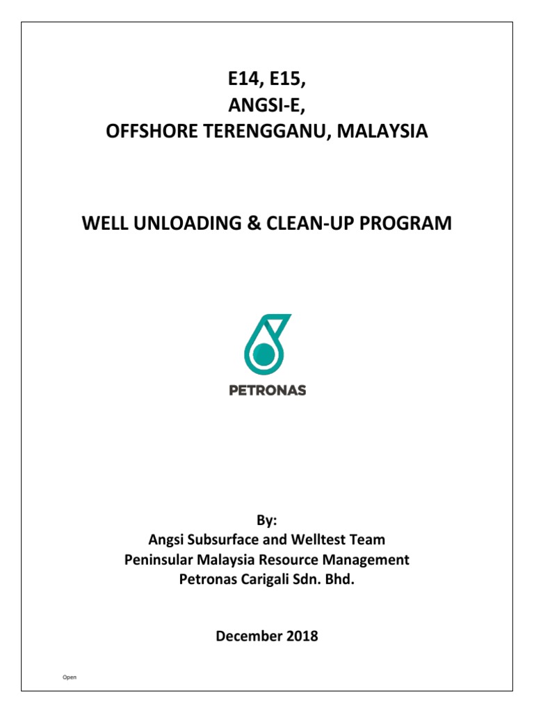 Angsi-E Revisit E15 E14 Well Unloading Program | PDF | Petroleum ...