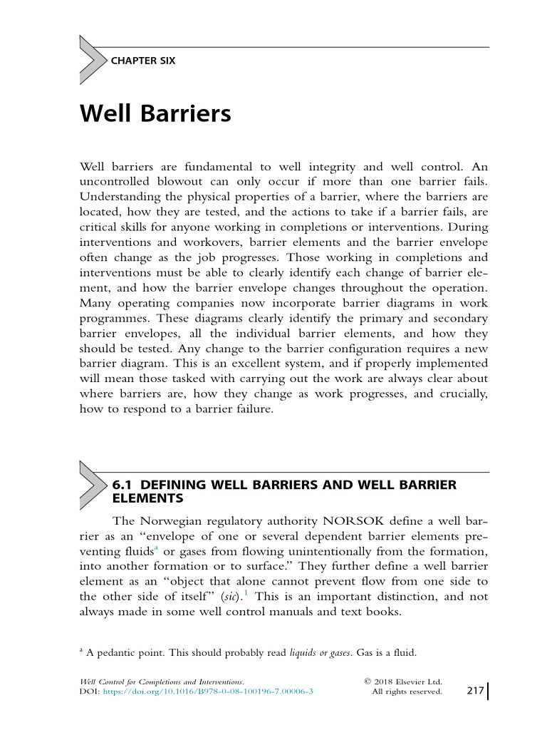 06 Well Barriers | PDF | Valve | Casing (Borehole)