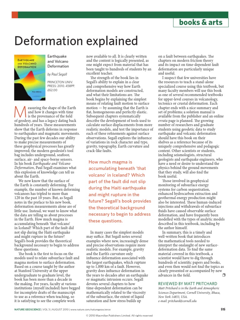 Deformation Explained: Books & Arts | PDF | Earthquakes | Fault (Geology)