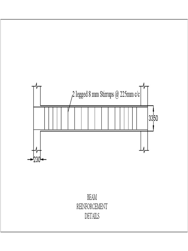 2 Legged 8 MM Stirrups at 225mm C/C: Beam Reinforcement Details | PDF | Computers | Technology ...
