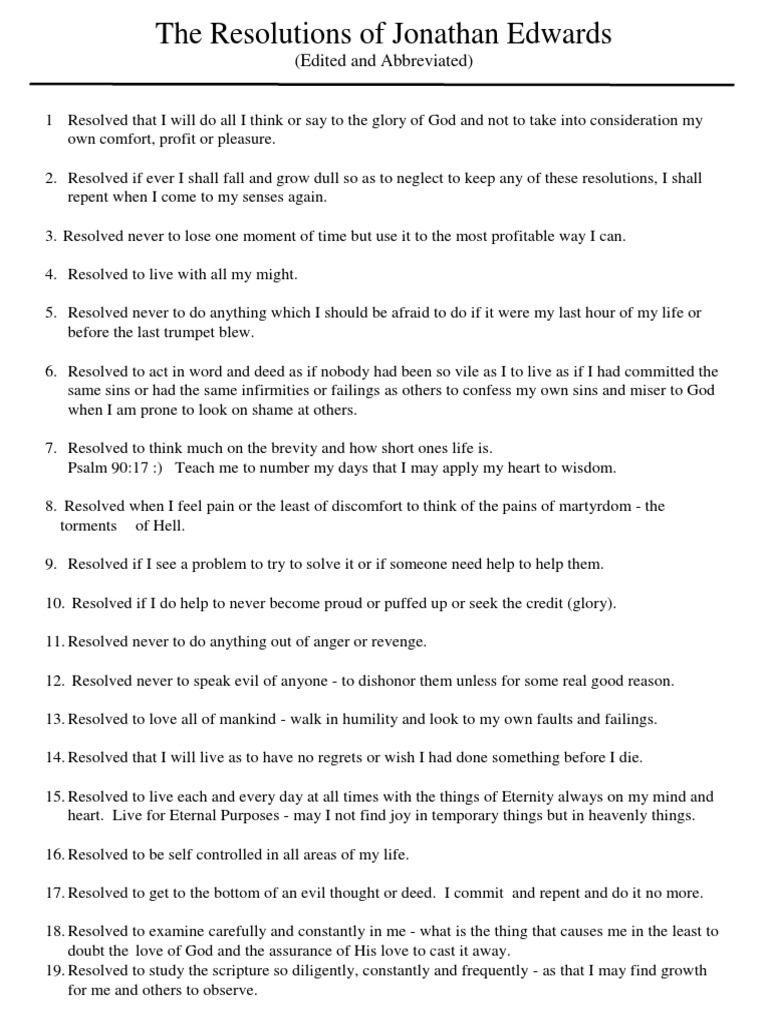 Christian Spiritual Resolutions | PDF | Repentance | Sin