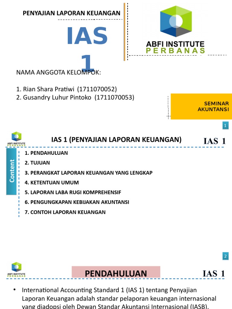 Ias 1-1 | PDF | Pengelolaan Keuangan & Uang