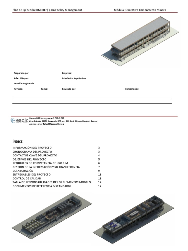 BEP para Facility Management Minero | PDF | Autodesk Revit | Diseño