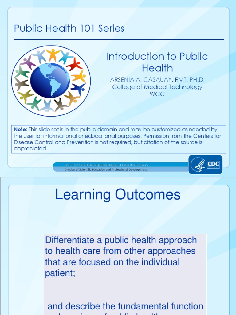 Public Health 101 Series Introduction To Public Health: Arsenia A ...