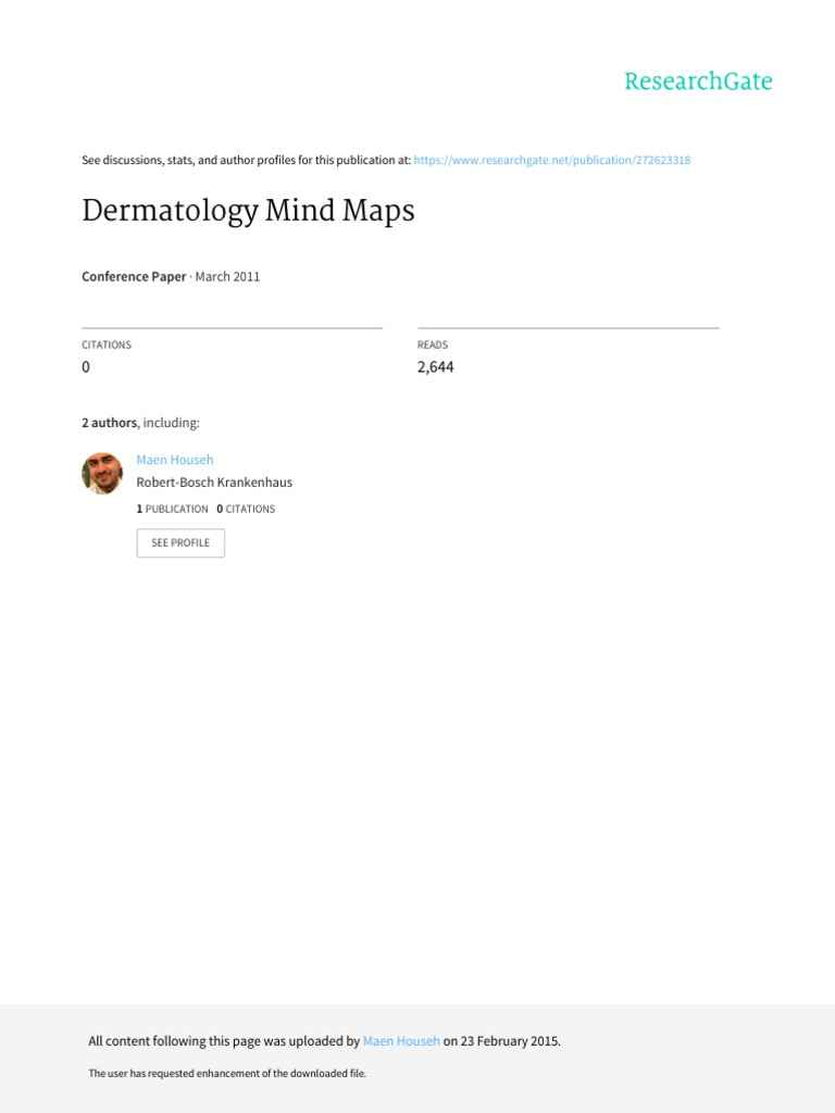 Dermatology Mind Maps | PDF | Medical Specialties | Epidemiology