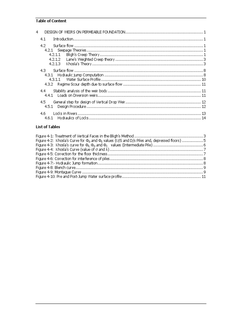 Chapter-4 Design of Weirs On Permeable Foundation PDF | PDF | Soil ...