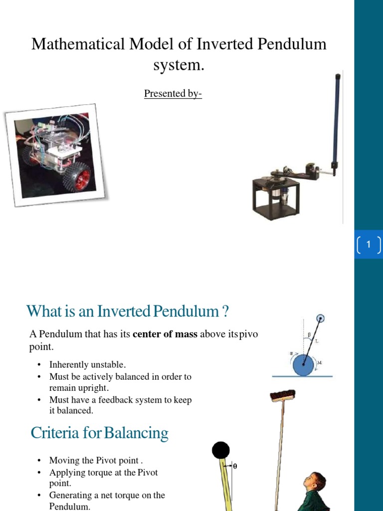 Mathematical Model of Inverted Pendulum System | PDF | Control Theory ...