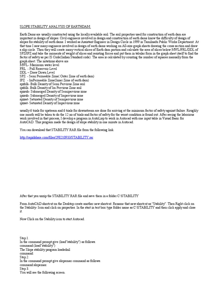 Slope Stability of Earth Dam | PDF | Dam | Soil