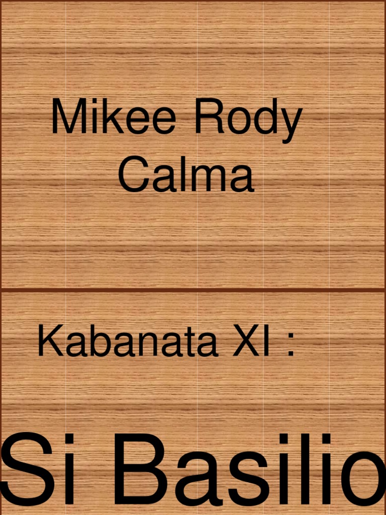 Kabanata Xi - Si Basilio | PDF