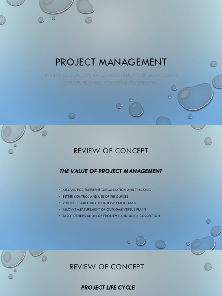 Project Management Review Notes | PDF | Project Management | Systems Theory