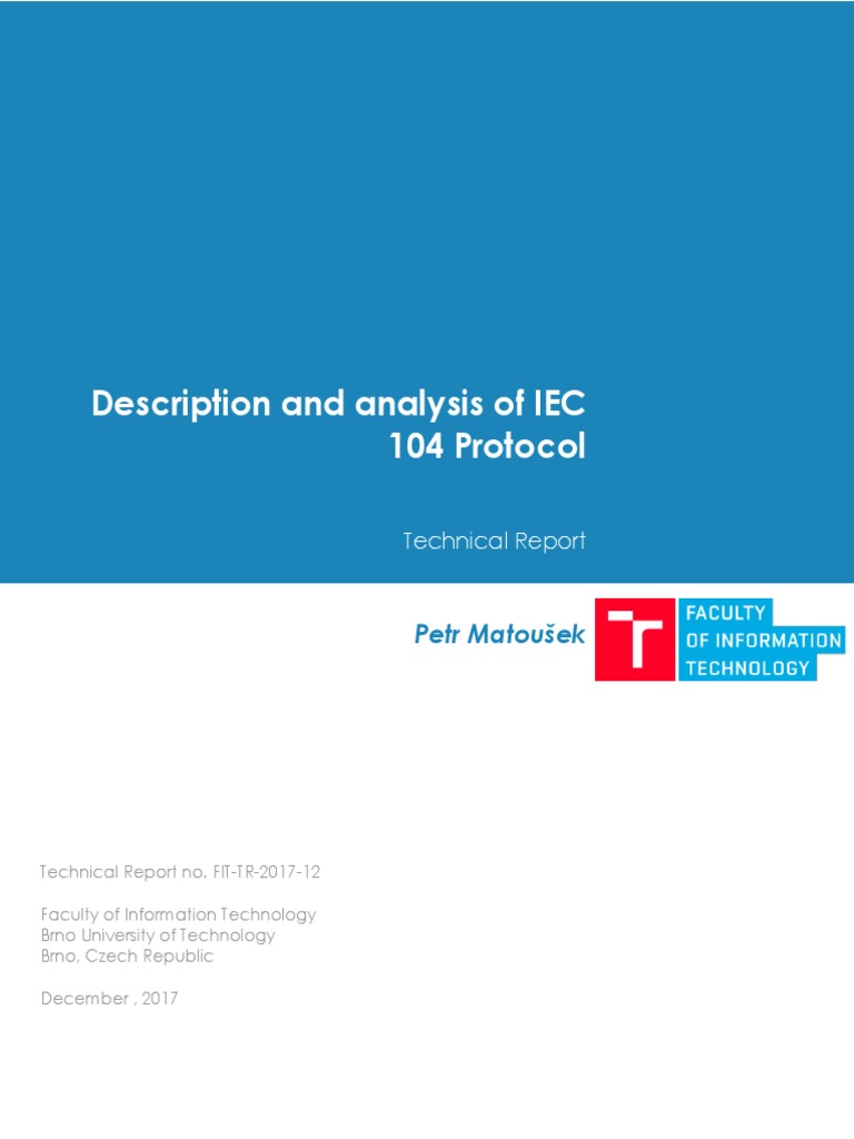 Description and Analysis of IEC 104 Protocol: Petr Matoušek | PDF | Osi ...