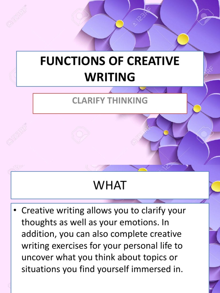 Functions of Creative Writing | PDF