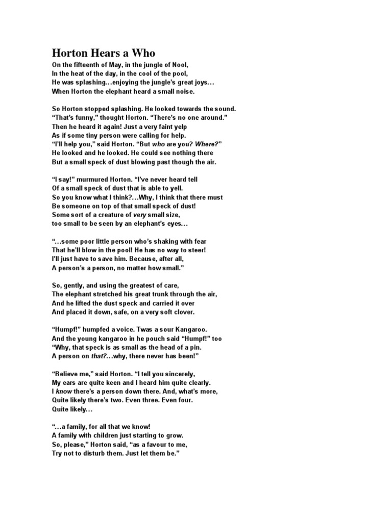 Horton Hears a Who | Nature