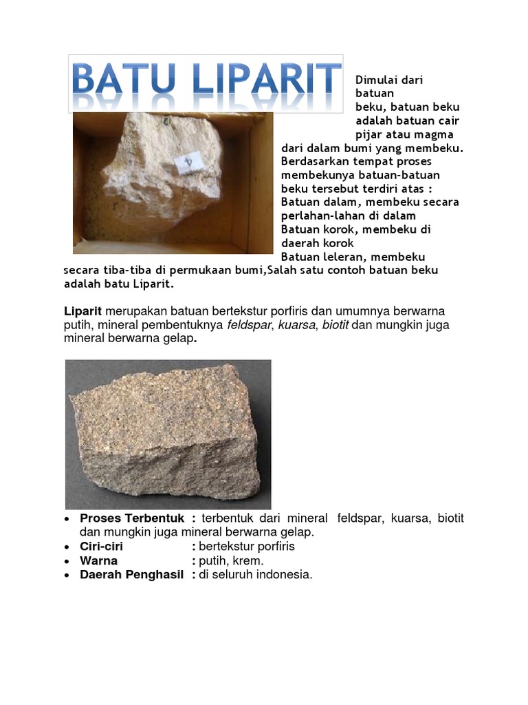 Batu Liparit | PDF