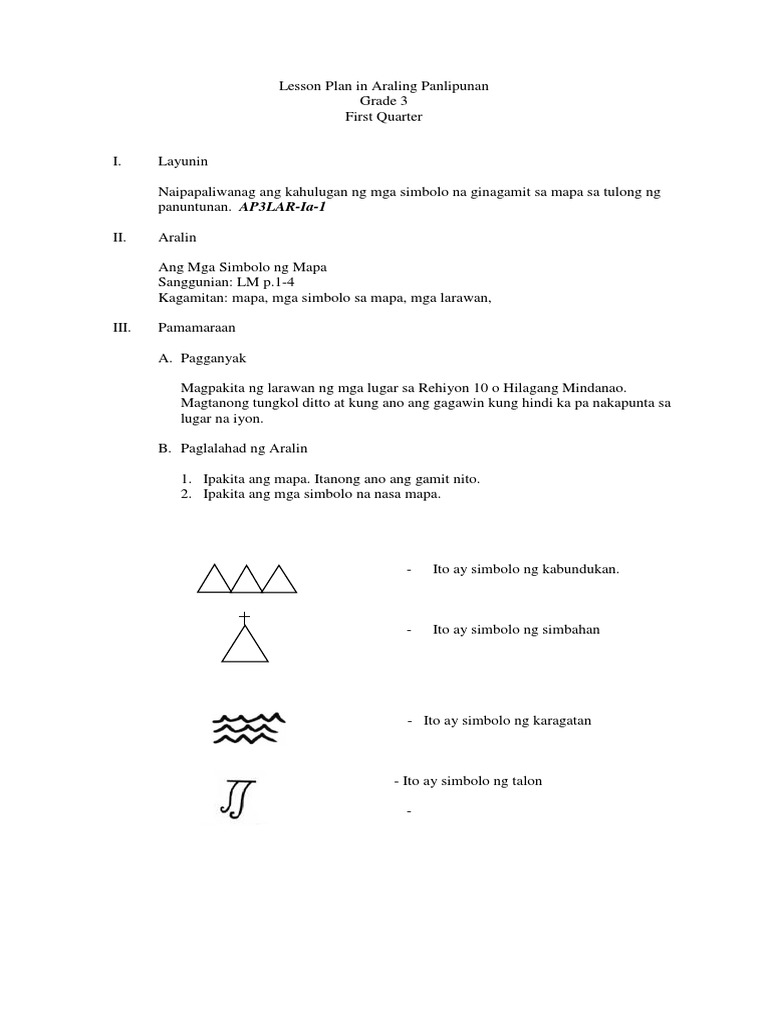 Lesson Plan In Araling Panlipunan 3