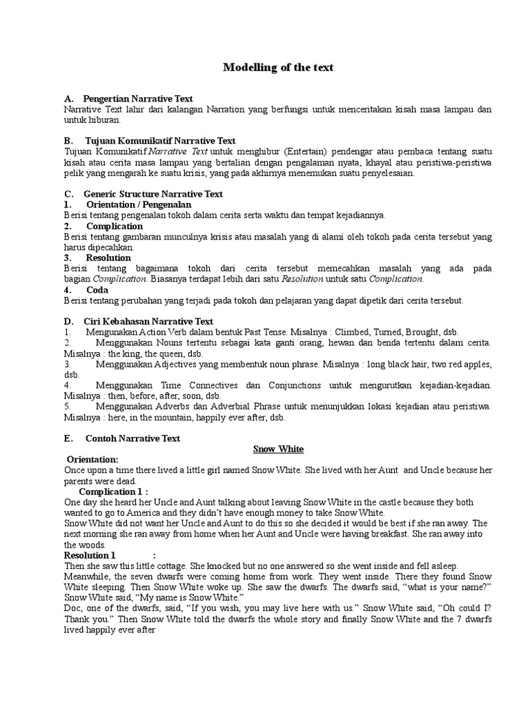 13 Jenis Teks Dalam Bahasa Inggris Beserta Contoh Dan Struktur | PDF