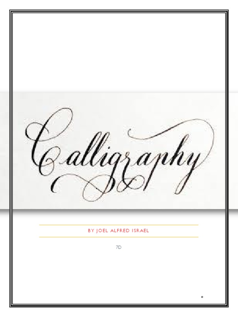 Western Calligraphy | PDF | Calligraphy | Paper Art