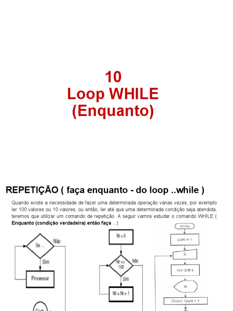 Aula Loop While Pdf Juros Programação De Computadores