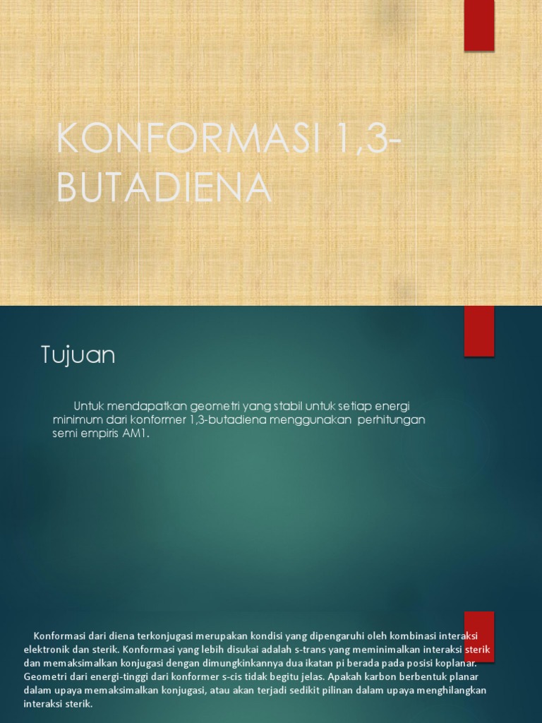 Konformasi 1,3 Butadiena | PDF