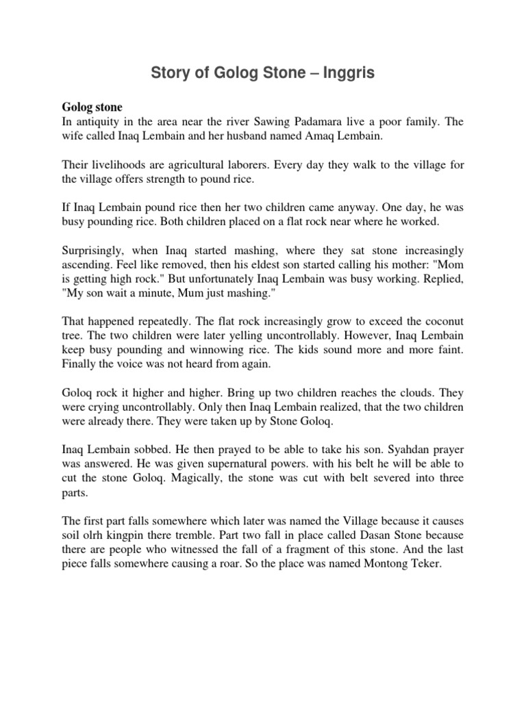 Story of Golog Stone | PDF
