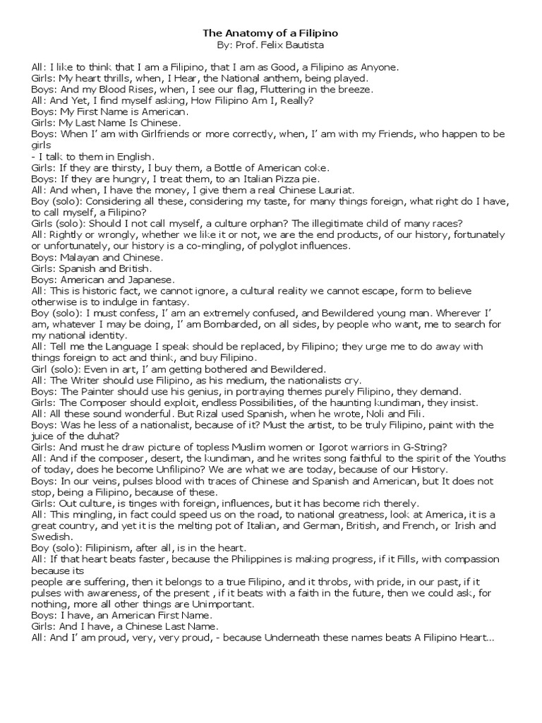 The Anatomy of A Filipino | PDF | Good And Evil | Reality
