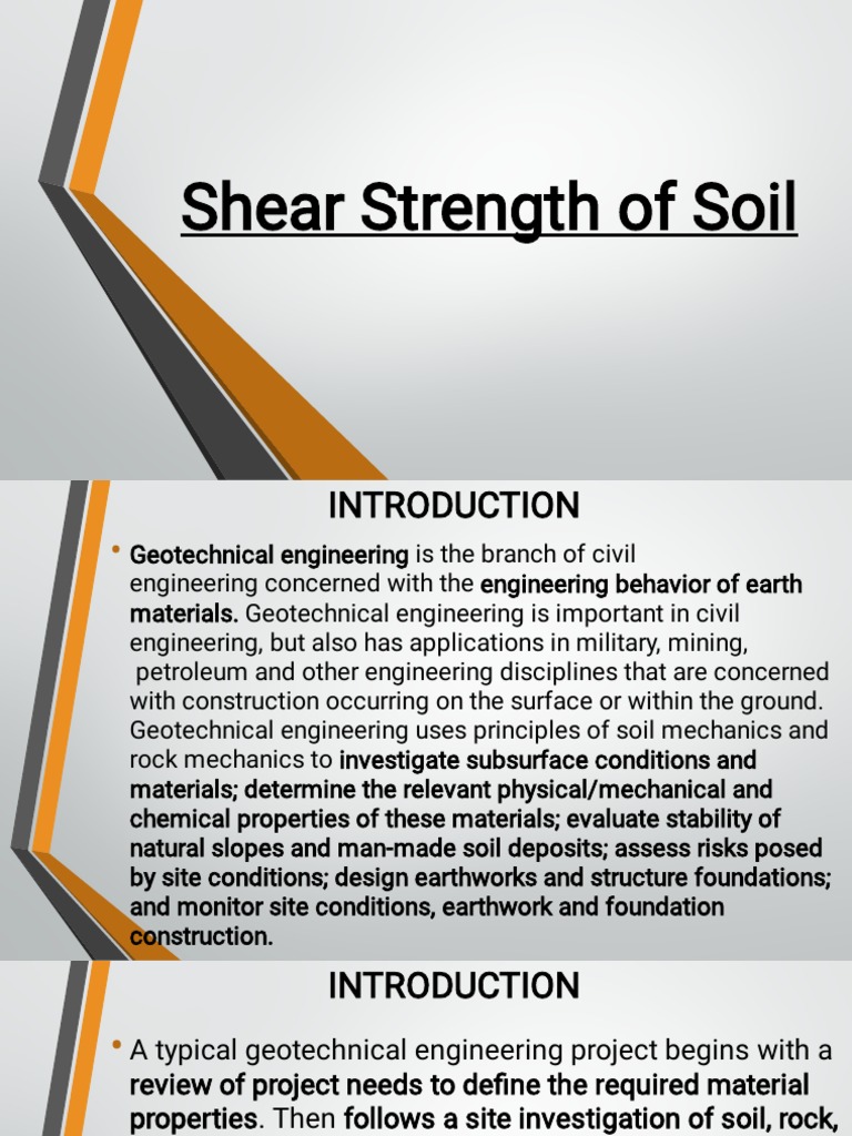 Understanding Soil Shear Strength | PDF | Geotechnical Engineering ...
