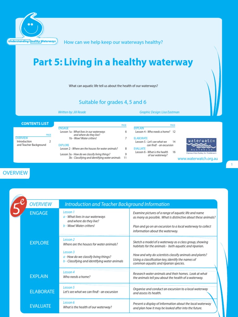 Part 5: Living in A Healthy Waterway: How Can We Help Keep Our ...