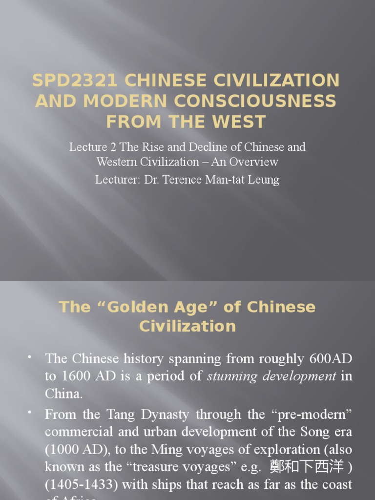 L2 - The Rise and Decline of Chinese and Western Civilization | PDF ...