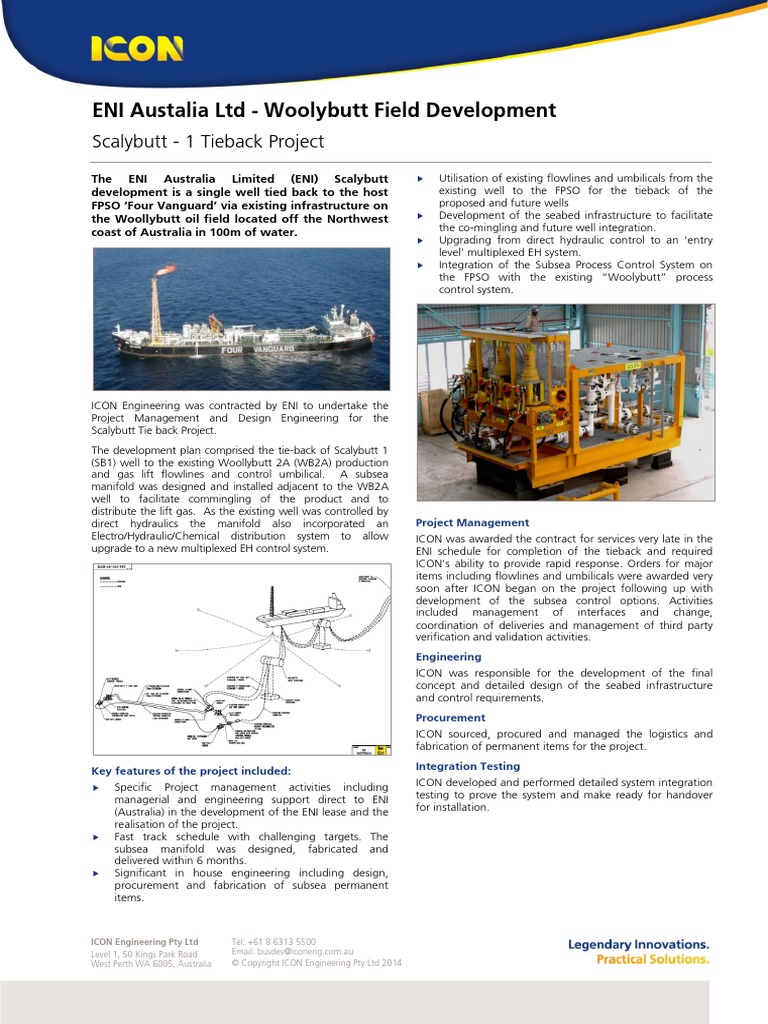 Eni Australia Scalybutt Tieback Rev 1 | PDF | Subsea (Technology ...