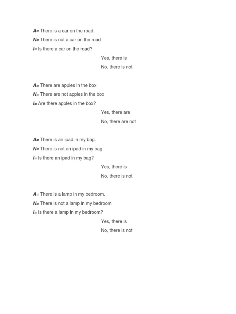 Yes, There Is No, There Is Not | PDF