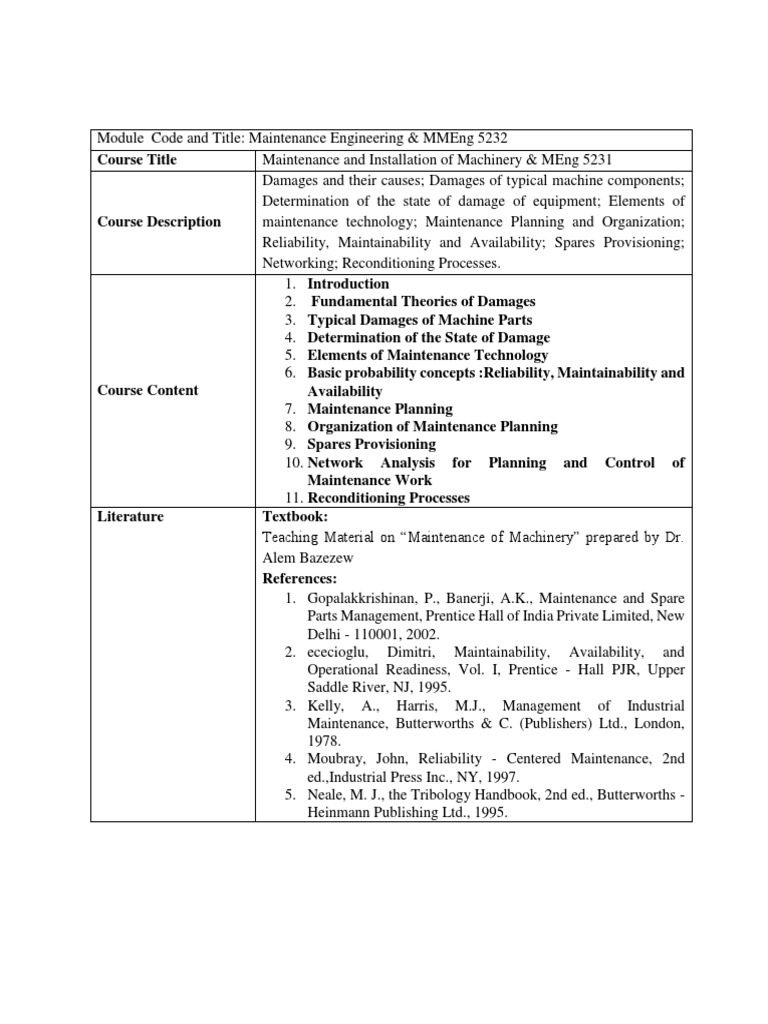 Mim | PDF | Reliability Engineering | Engineering
