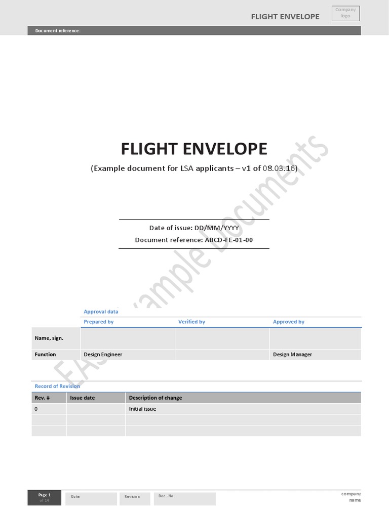 Flight Envelope Definition for LSA | PDF | Airspeed | Stall (Fluid ...