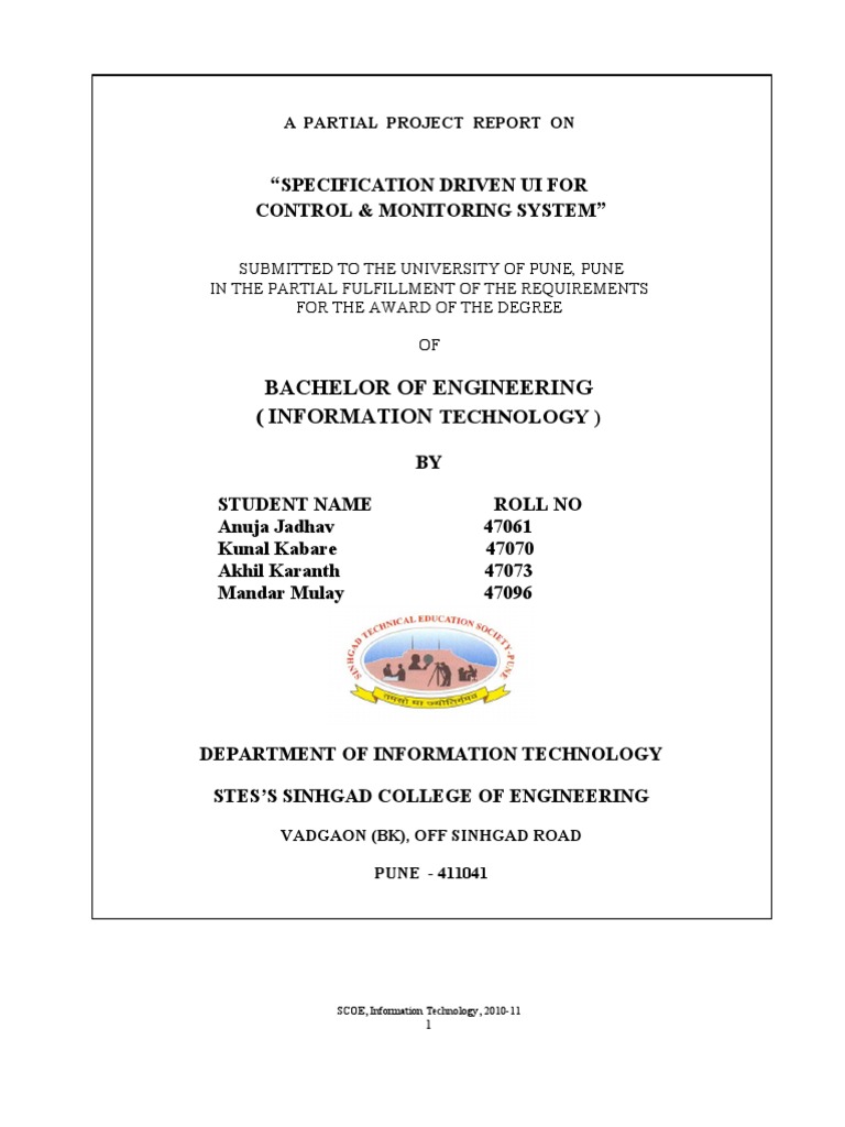 Partial Report of UI Project | PDF | Graphical User Interfaces | Prototype