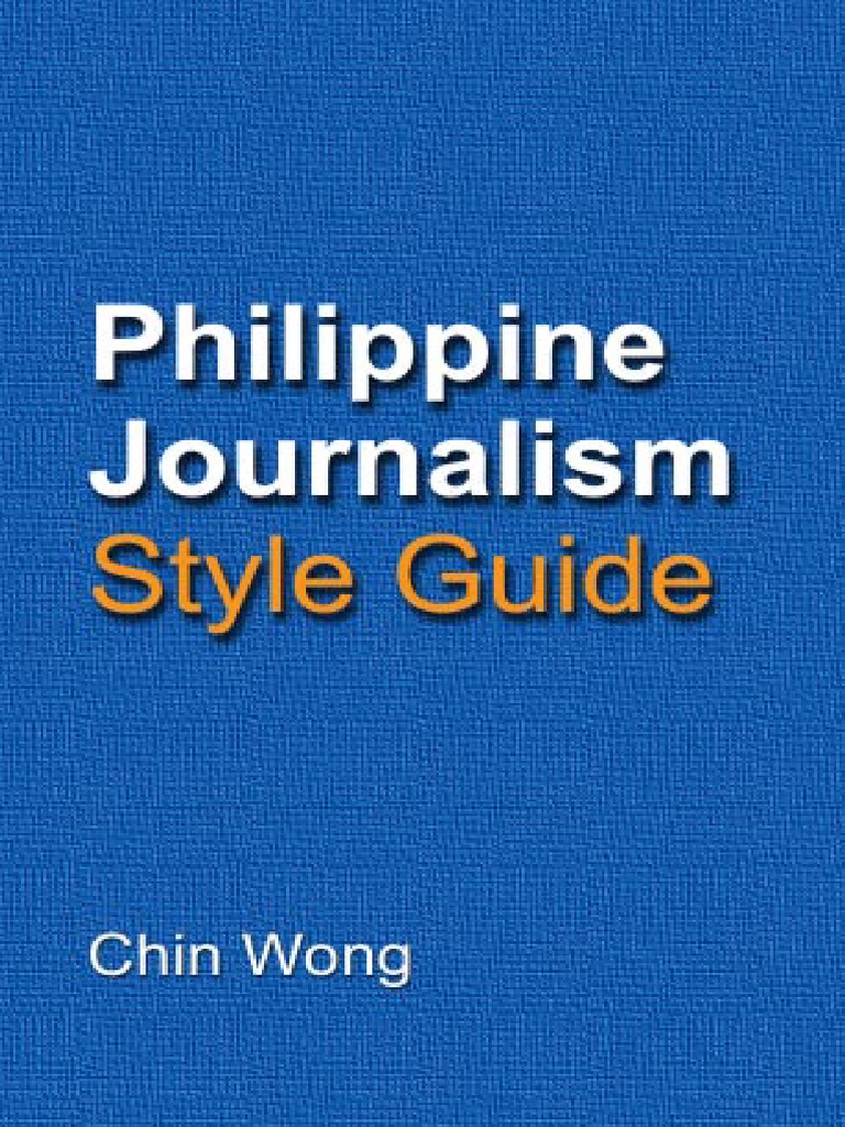Philippine Journalism Style Guide - 01 | PDF | Career & Growth | Social ...