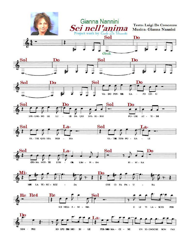 Gianna Nannini - Sei Nell'Anima | PDF