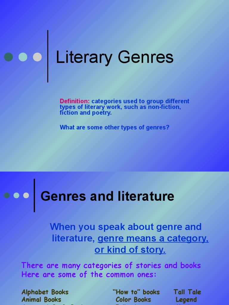 Literary Genres Lesson Plan | PDF | Fairy Tales | Legends