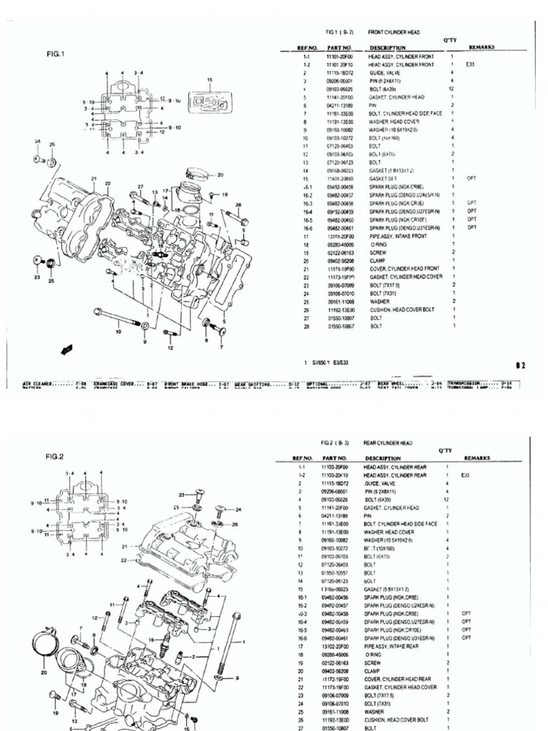 Suzuki SV650 Parts Fiche PDF | PDF