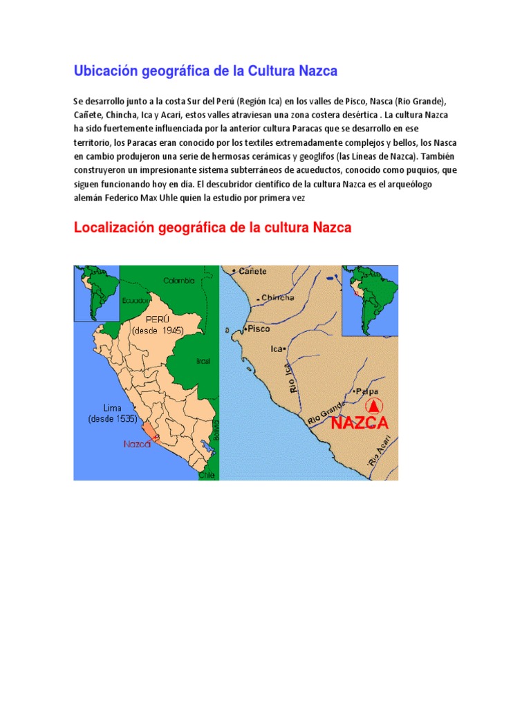 Ubicación Geográfica de La Cultura Nazca | Cultura (General) | Arqueología