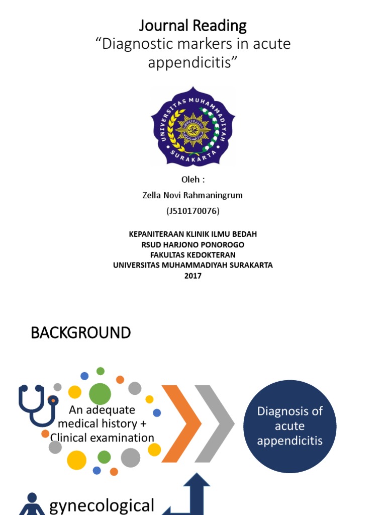 Journal Reading Diagnostic Markers in Acute Appendicitis | PDF | C ...