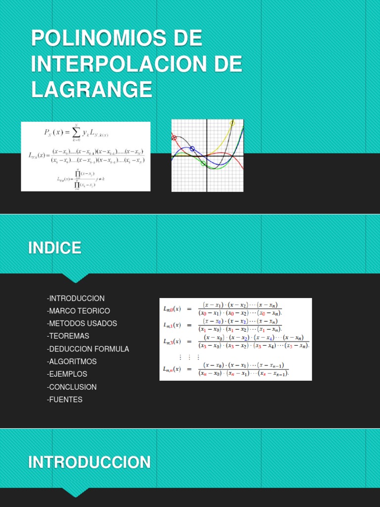 Interpolacion Polinomica de Lagrange | PDF
