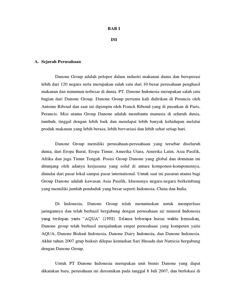 PT Danone Indonesia | PDF