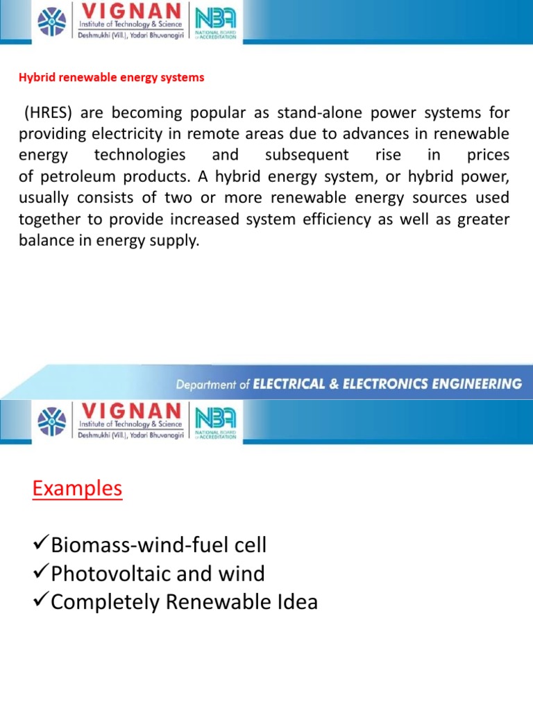 Concept of Hybrid Systems | PDF | Solar Power | Renewable Energy