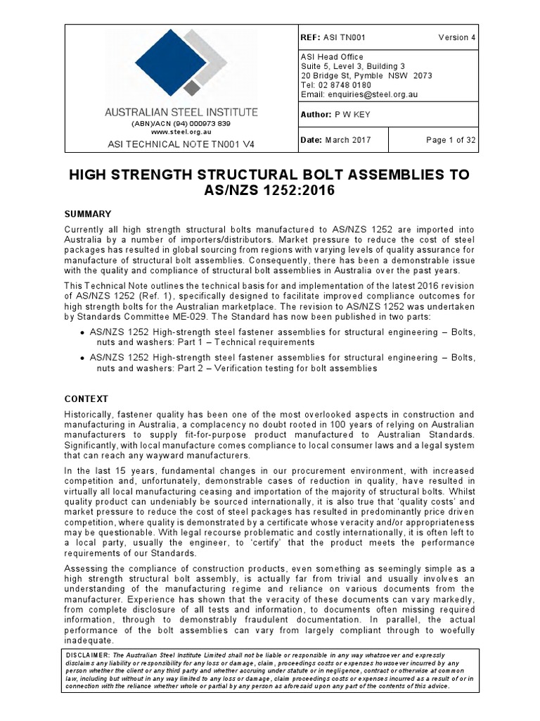 Bolt Connections | PDF | Nut (Hardware) | Screw