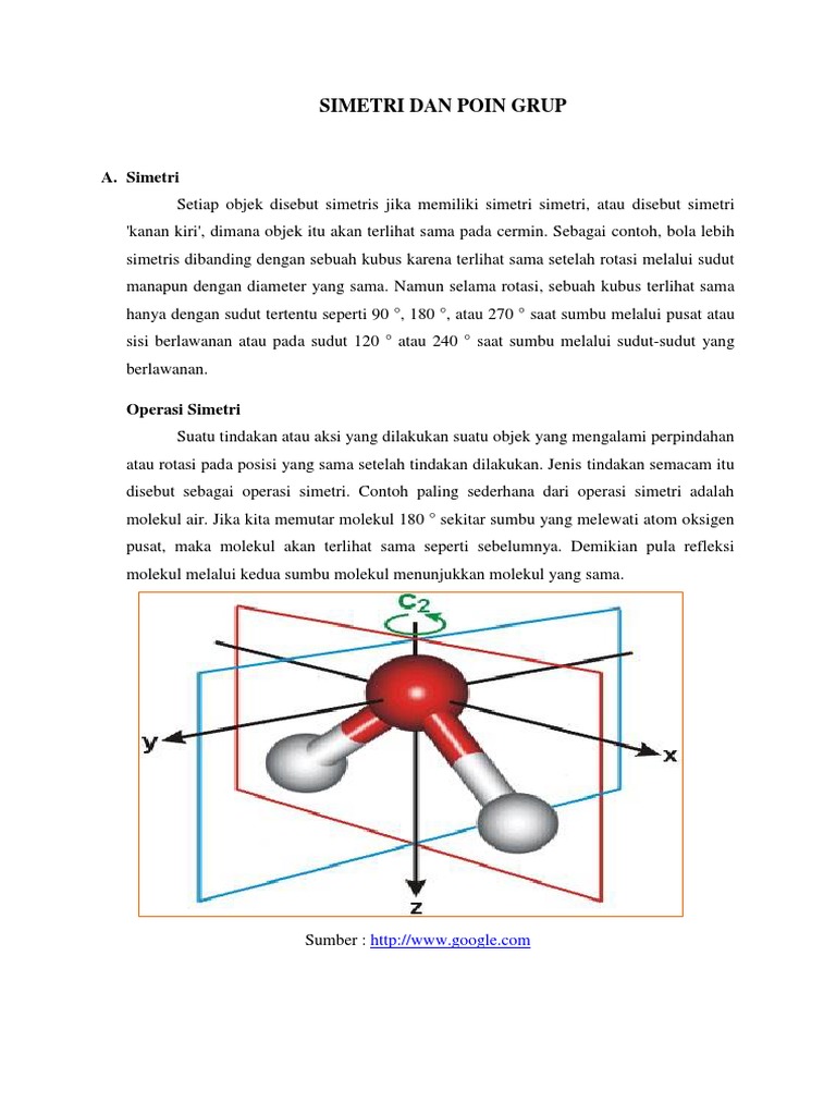 Simetri dan Poin Grup Molekul | PDF | Sains & Matematika