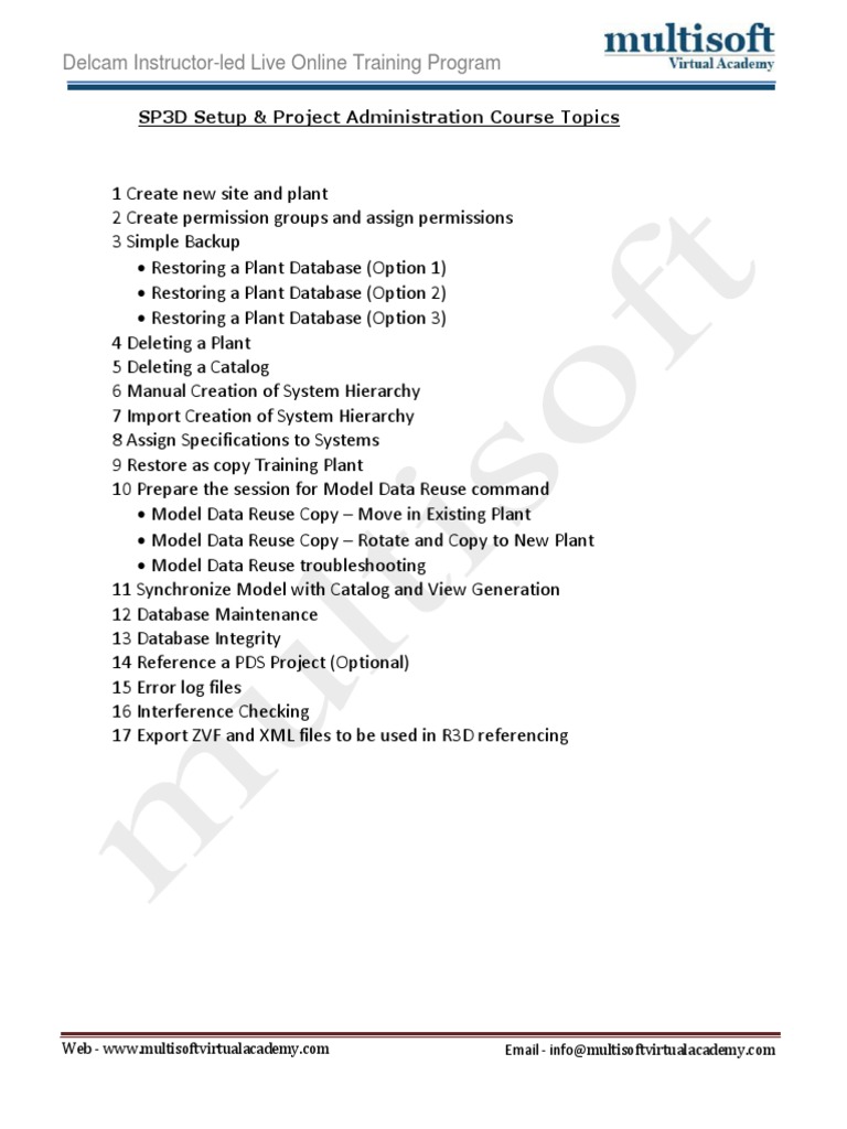 sp3d Admin Course Content PDF | PDF | Computers
