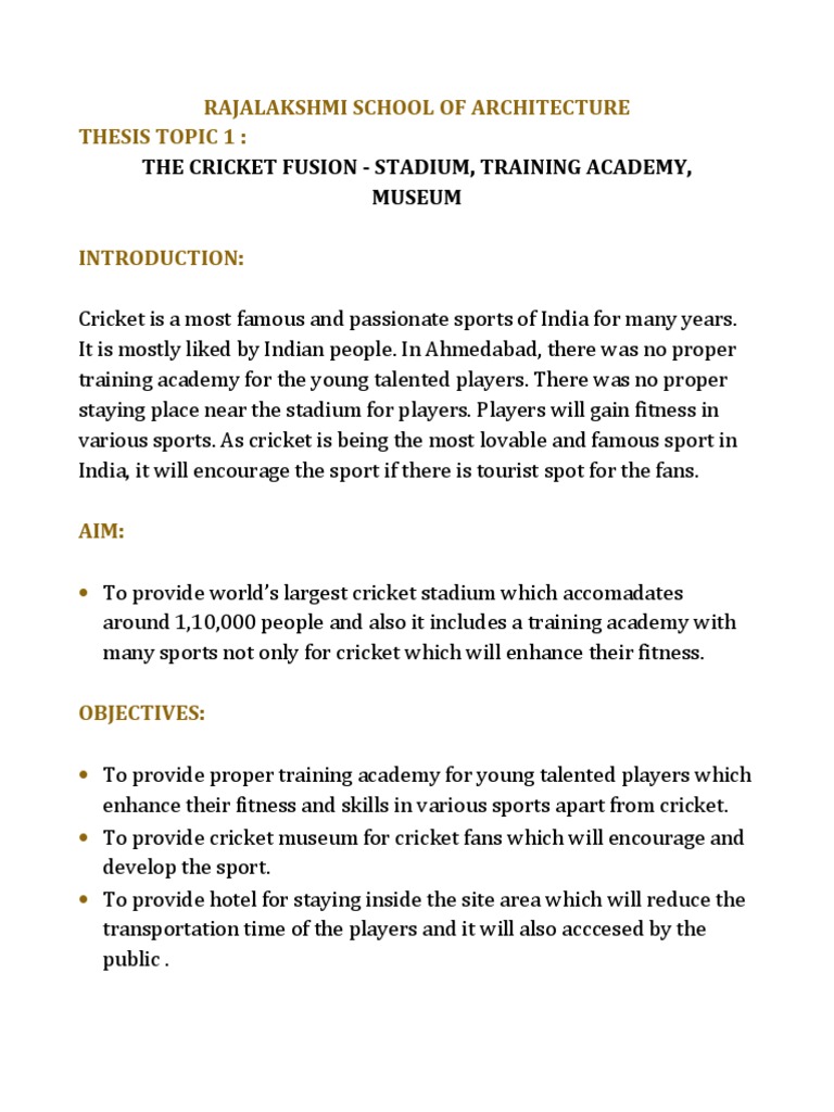 The Cricket Fusion - Stadium, Training Academy, Museum: Rajalakshmi ...