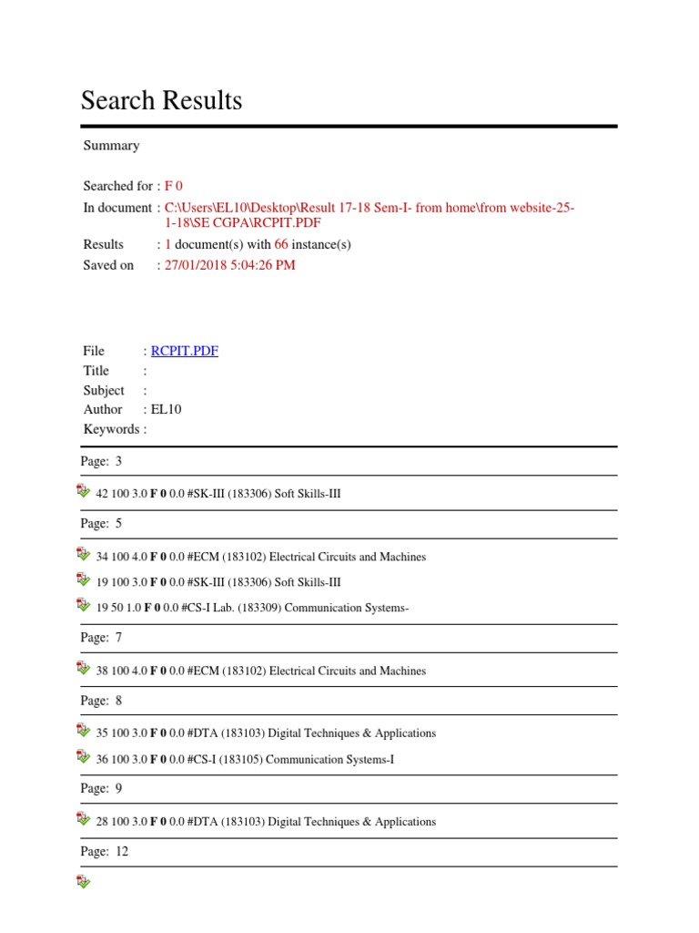 Search Results: Searched For: in Document: Results: Document(s) With ...