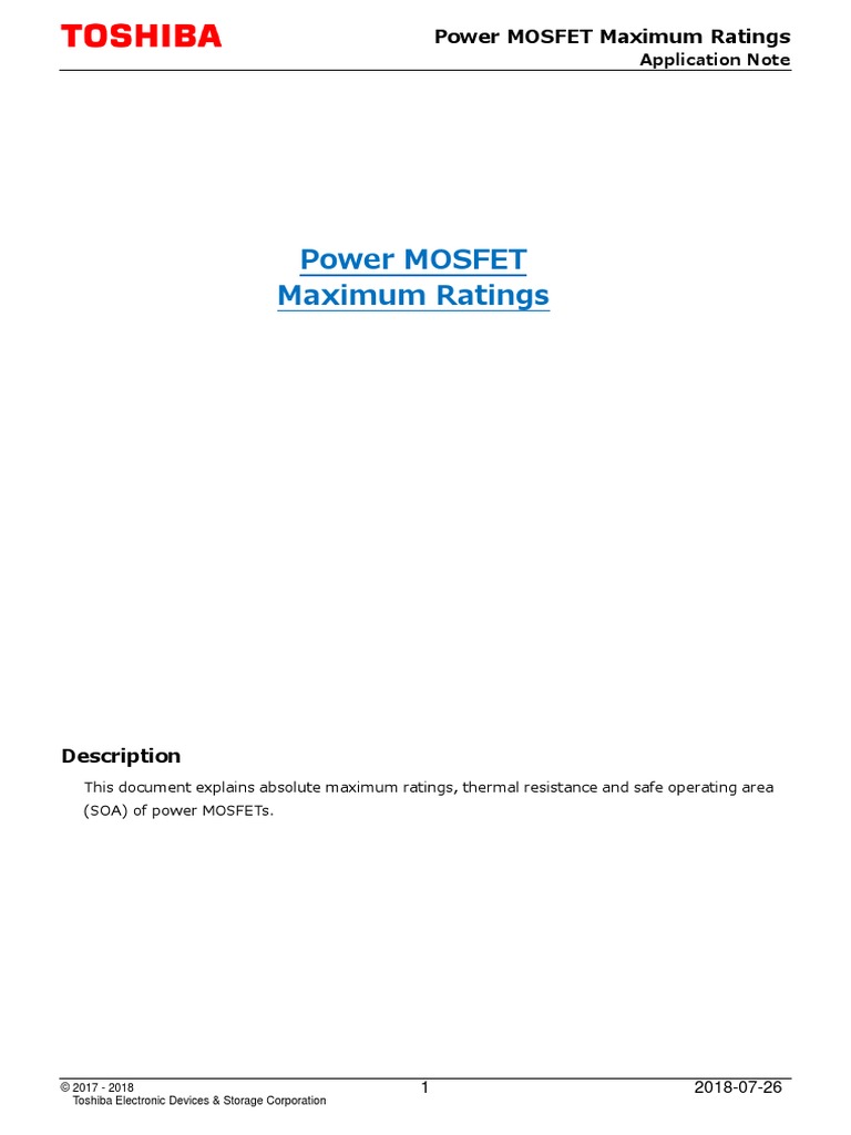 Application Note en 20180726 | PDF | Field Effect Transistor | Mosfet