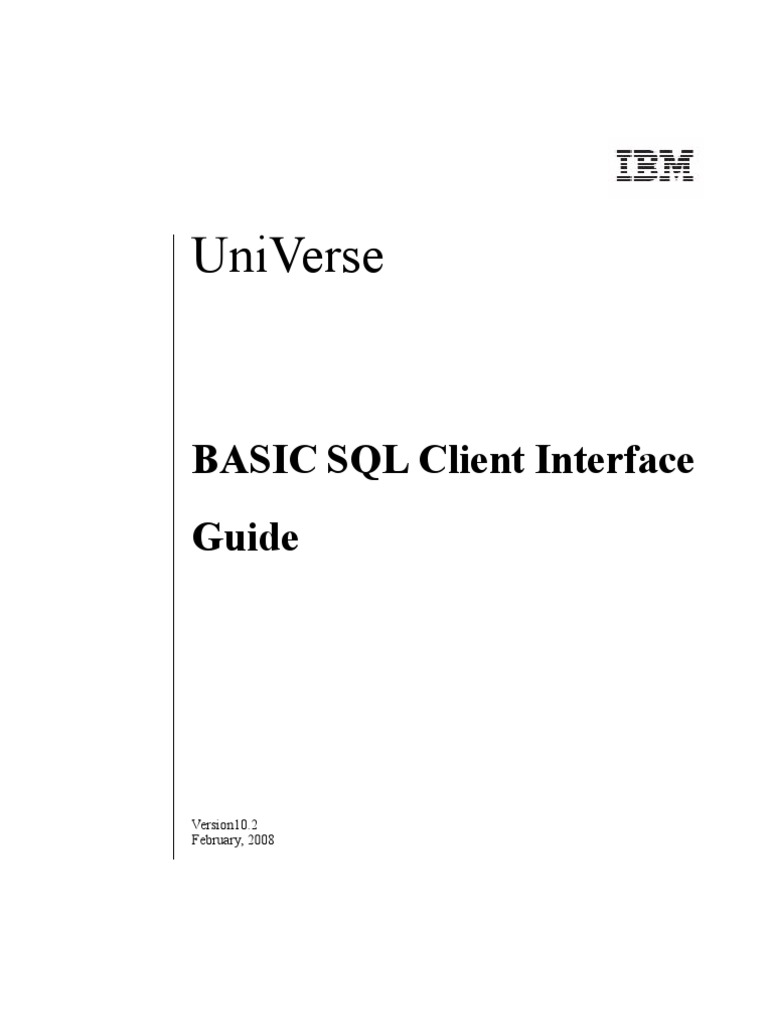 IBM Universe BCI | PDF | Application Programming Interface | Ibm Db2