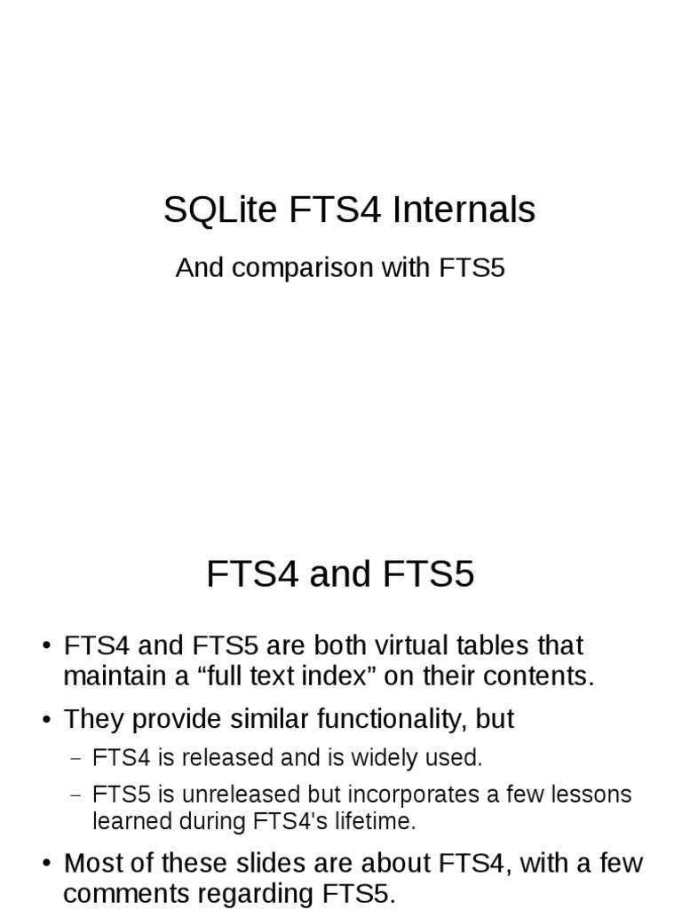 Fts Internals | PDF | Database Index | Databases Fts Internals | PDF | Database Index | Databases